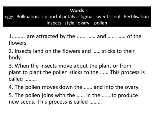 AQA Activate Plant Reproduction | Teaching Resources
