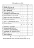 Staff Wellbeing Questionnaire | Teaching Resources