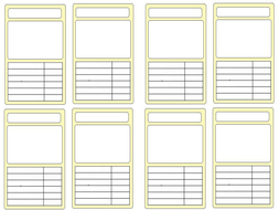Top Trumps Blank Sheets | Teaching Resources