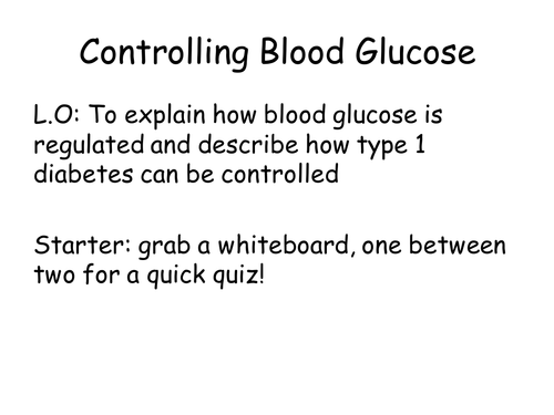 SB7e Control of blood glucose NEW GCSE EDEXCEL (9-1) | Teaching Resources