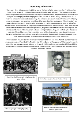 American Civil Rights: March on Selma & Voting Rights Act 1965 ...