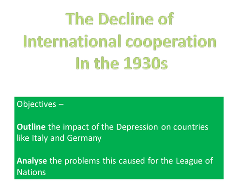 New GCSE AQA 1-9 conflict and tension. Decline international ...