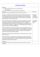 A Balanced Diet Lesson | Teaching Resources