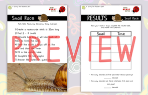 The Snail Race Maths Investigation | Teaching Resources