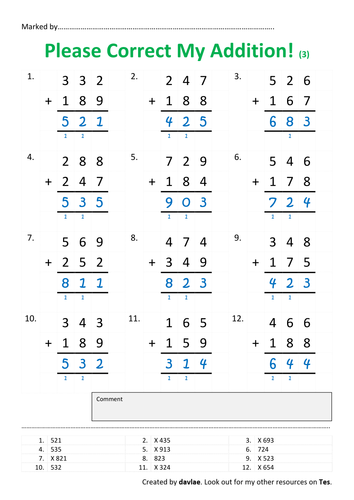 Mental Maths Workout (Addition) | Teaching Resources
