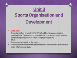 OCR Level 3 Sport Cambridge Technical - Unit 3 | Teaching Resources