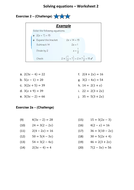 Solving equations upto unknowns on both sides (Grade 4) | Teaching ...