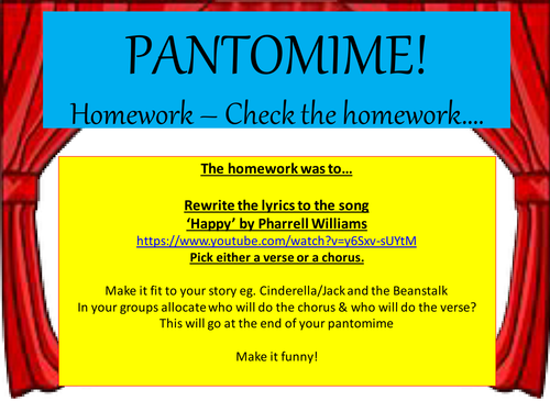 KS3 Drama - Pantomime - Lesson 4 | Teaching Resources