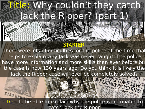 Why couldn't they catch Jack the Ripper? (Part 1) | Teaching Resources