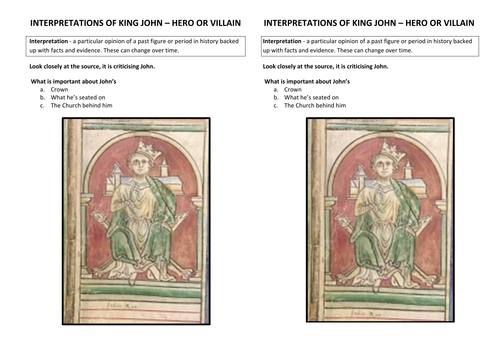 Interpretations of King John | Teaching Resources