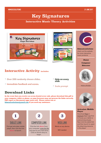 Key Signatures Music Interactive Activities | Teaching Resources
