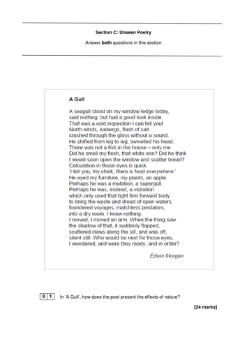 AQA Unseen Poetry - Planning and Structuring Responses | Teaching Resources
