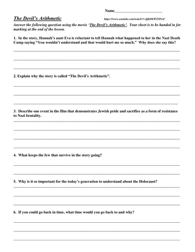Holocaust- The Devil's Arithmetic | Teaching Resources