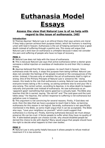 NEW OCR AS ETHICS EUTHANASIA 2016 ONWARDS | Teaching Resources