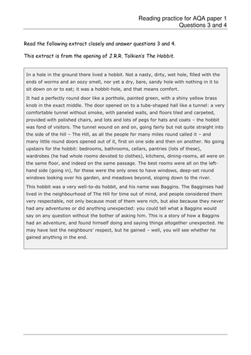 AQA GCSE English Language NEW SPEC: Q2, Q3, & Q4 | Teaching Resources