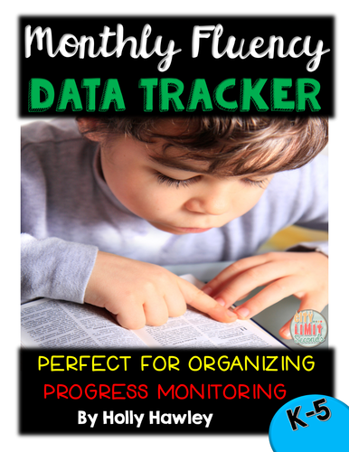 Monthly Fluency Data Tracker K-5 | Teaching Resources