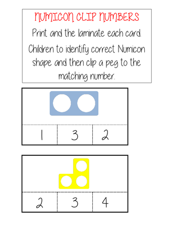 Numicon Number Recognition | Teaching Resources