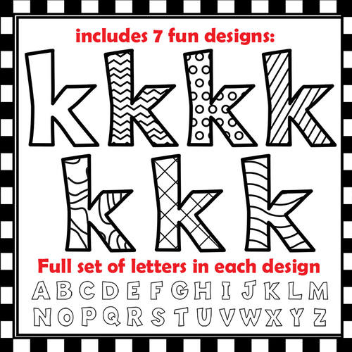 Clip Art Alphabet Letters with Cutting Lines | Teaching Resources