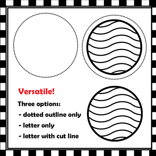 Shapes with Cutting Lines Clip Art for Teachers | Teaching Resources