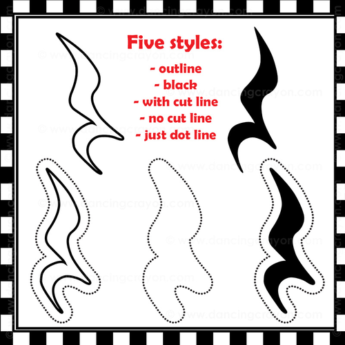 Clip Art Music Notes with Cutting Lines | Teaching Resources