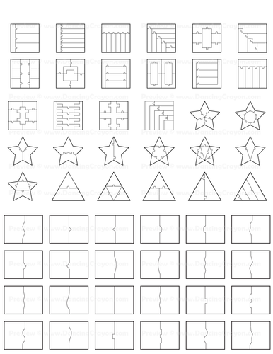 Puzzle Clip Art - Blank Puzzle Templates Clipart BUNDLE | Teaching ...