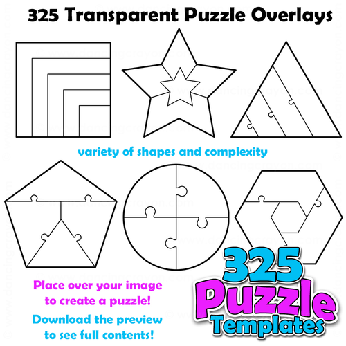 Puzzle Clip Art - Blank Puzzle Templates Clipart BUNDLE | Teaching ...