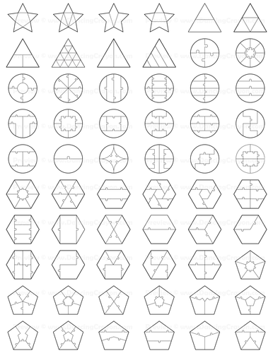 Puzzle Clip Art - Blank Puzzle Templates Clipart BUNDLE | Teaching ...