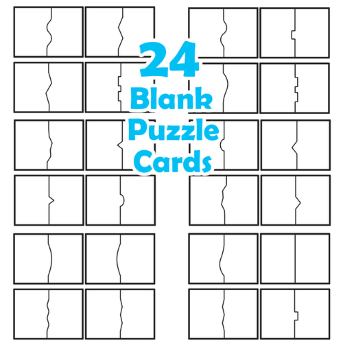 Clip Art Puzzle Cards - Blank Jigsaw / Puzzle Clipart | Teaching Resources