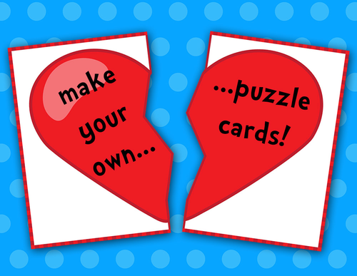 Clip Art Puzzle Cards - Heart Puzzles | Teaching Resources