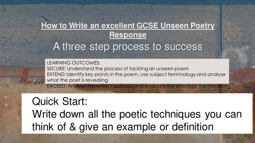 Unseen Poetry GCSE | Teaching Resources