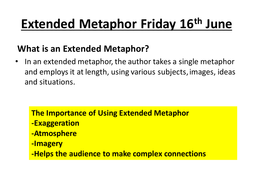 Using extended metaphor to develop language | Teaching Resources