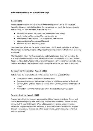 2. Cold War - Berlin Blockade KS3-KS4 | Teaching Resources