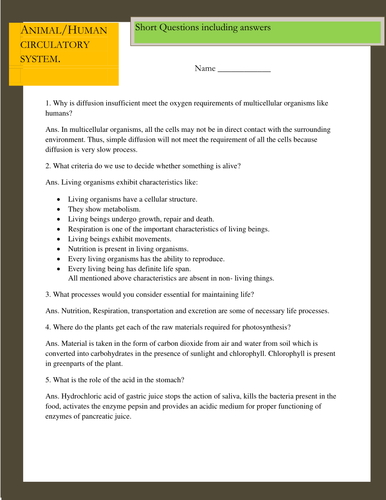 GCSE Animal and Plant Nutrition- Full Revision pack | Teaching Resources