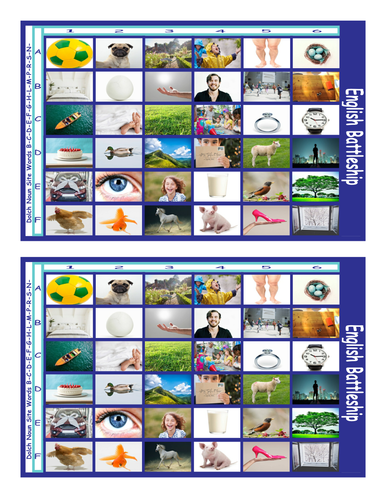 Dolch Noun Site Words B-C-D-E-F-G-H-L-M-P-R-S-N-T-W Battleship Game ...