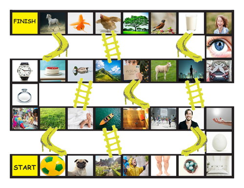 Dolch Noun Site Words B-C-D-E-F-G-H-L-M-P-R-S-N-T-W Chutes-Ladders Game ...