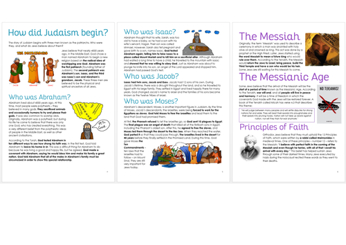 Judaism: History and Belief Information Booklet Revision Guide ...