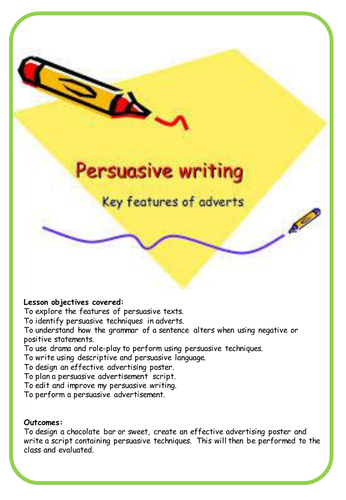 Persuasive Writing - Adverts 2 weeks planning and resources for year 4 ...
