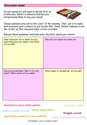 Persuasive Writing - Adverts 2 weeks planning and resources for year 4 ...