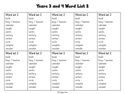 Year 3 / 4 Common Exception Words Spelling Activities (Set 2) by ...