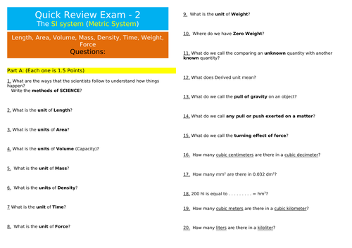 Free Resources! - Measurement: Conversion of Units – Quick review for ...