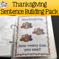 Thanksgiving Sentence Building Pack, Adapted Books | Teaching Resources