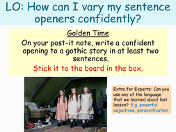 'Outstanding' lesson on varying sentence openers in gothic writing ...