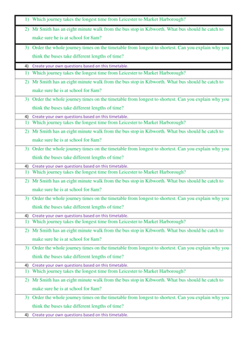 Year 5 Time Problems and Timetables with reasoning x 3 and Assessment ...