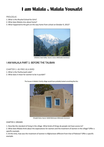 I am Malala (young reader's edition) Unit | Teaching Resources