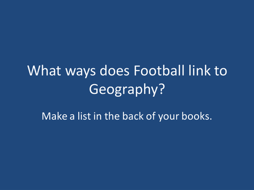 Sport and Geography | Teaching Resources