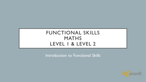 Functional Skills Maths. Level 1 & 2. Lesson 1 Addition and Subtraction ...