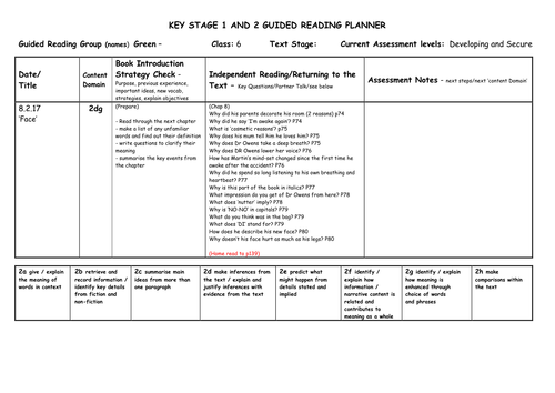 Guided Reading Questions and planning | Teaching Resources