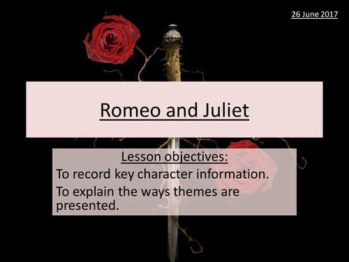 Intro to Romeo & Juliet and AQA Lang paper 1 | Teaching Resources