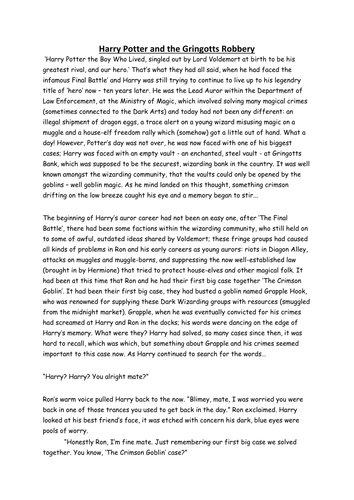 Mystery Genre - Harry Potter Themed | Teaching Resources