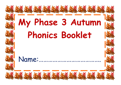 Autumn themed phase 3 phonics booklet | Teaching Resources